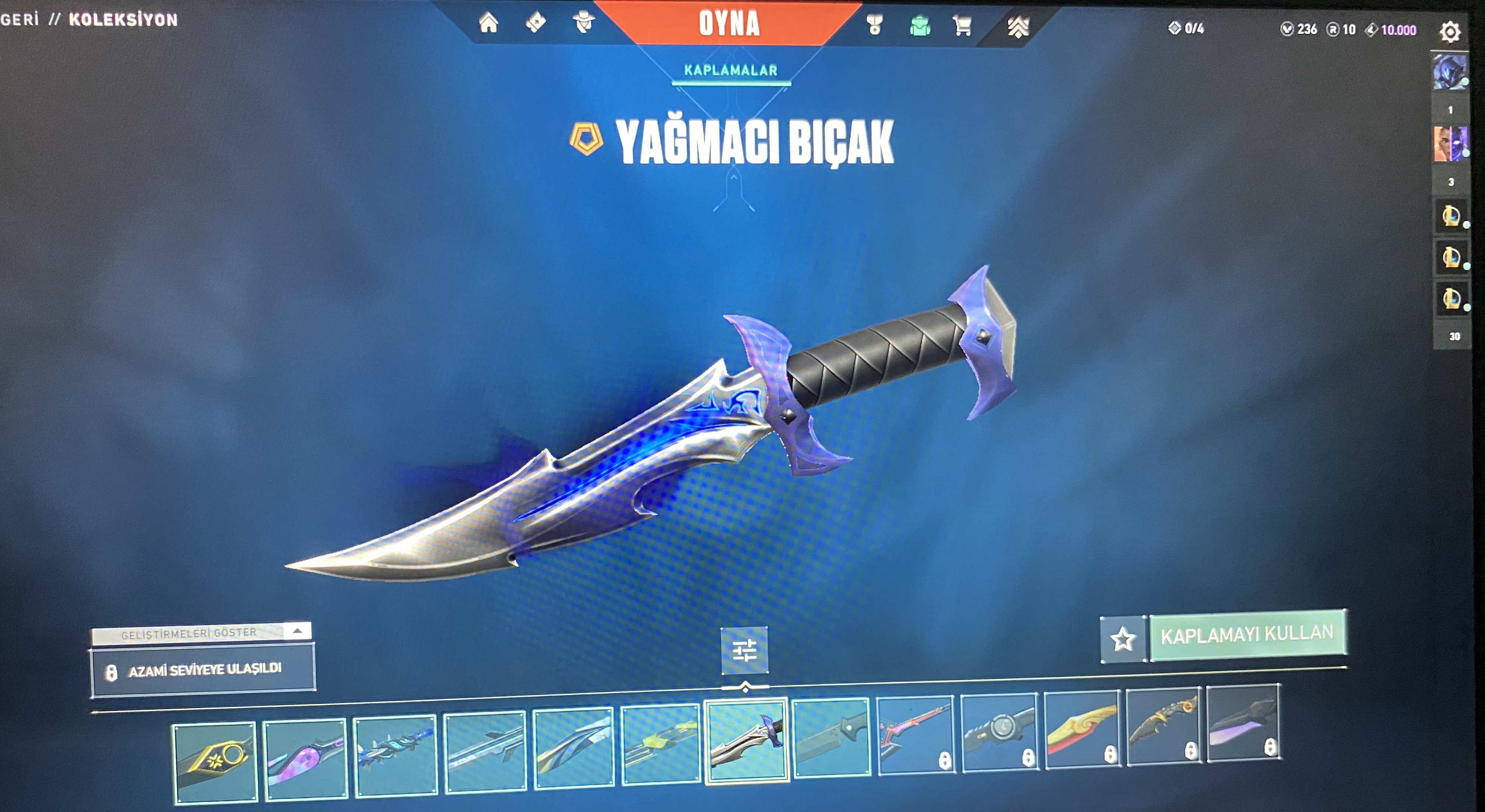 Gold 300lvl 19 Skın VALORANT HESAP - Klasgame.com