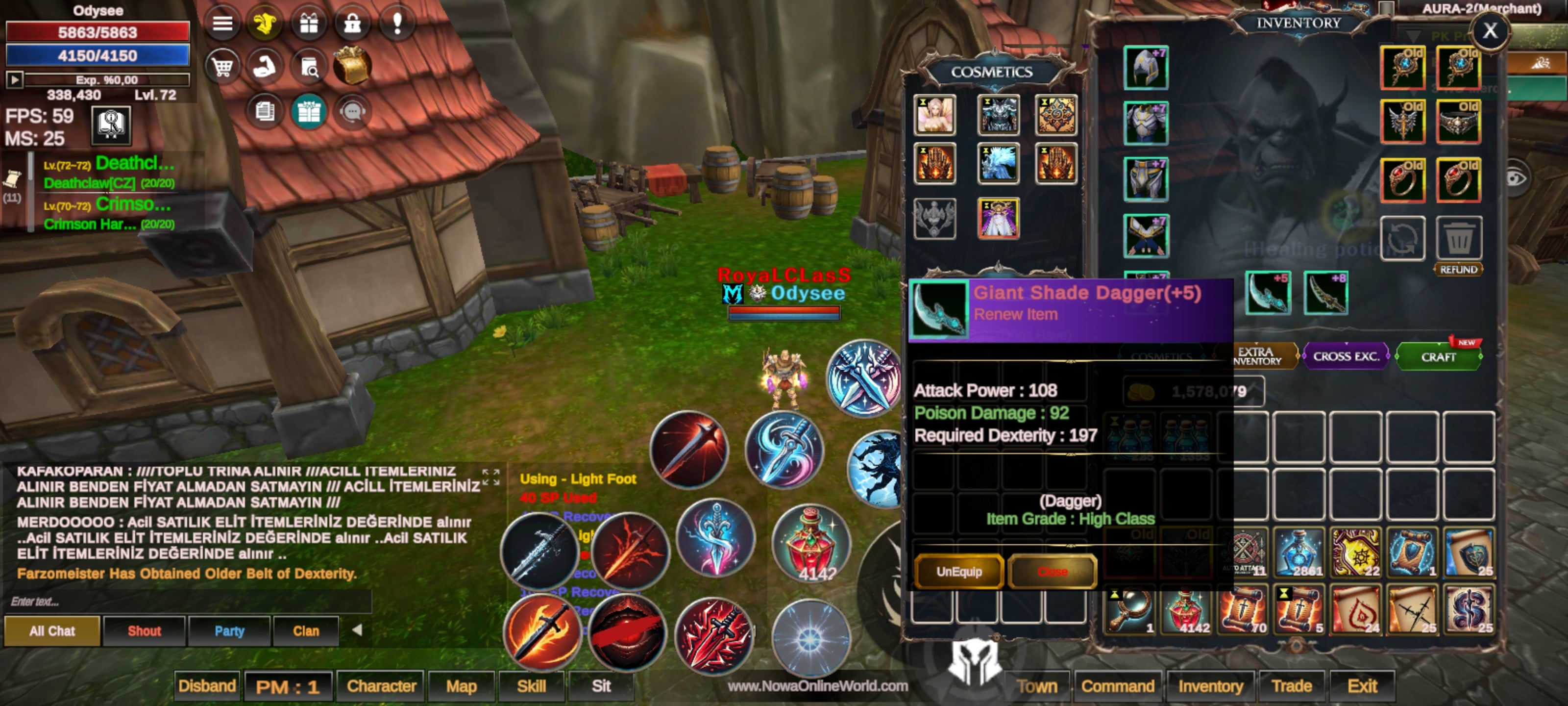 +5 REB GİANT SHADE DAGGER (SHARD) - Klasgame.com
