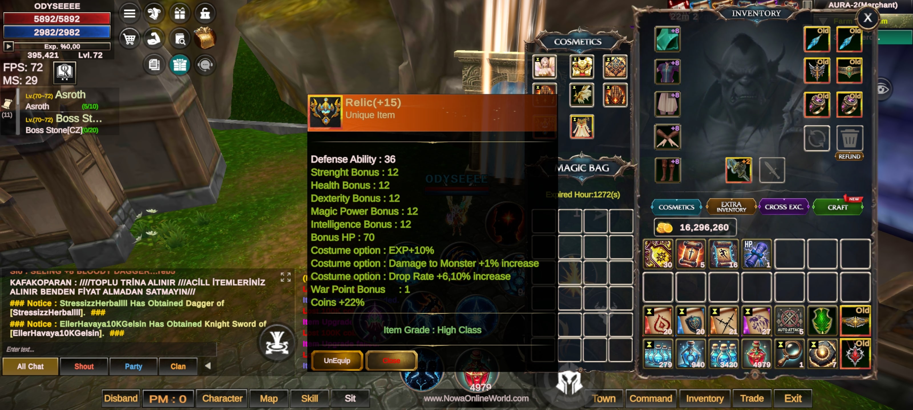 72 LVL PRİEST +2 REB QUEST HELİS AÇIK - Klasgame.com