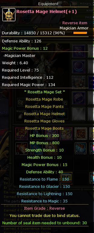 Rosetta Mage +7 Set - Klasgame.com
