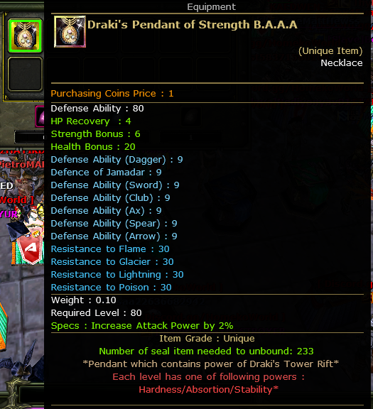 Sell [ B.A.A.A ] STR Draki Pendant - Klasgame.com