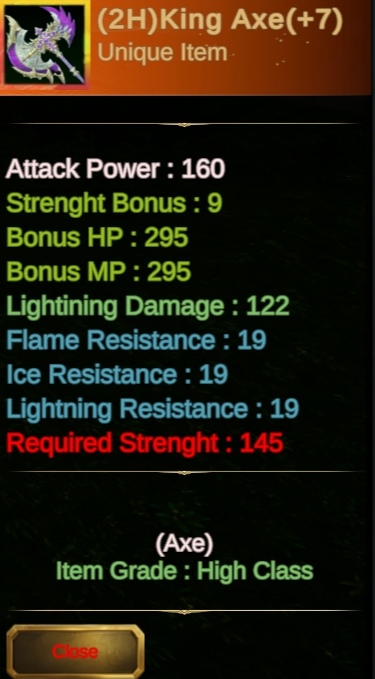 SELL >> NO REB +7 GİGA (2H KİNG AXE) TERA - Klasgame.com
