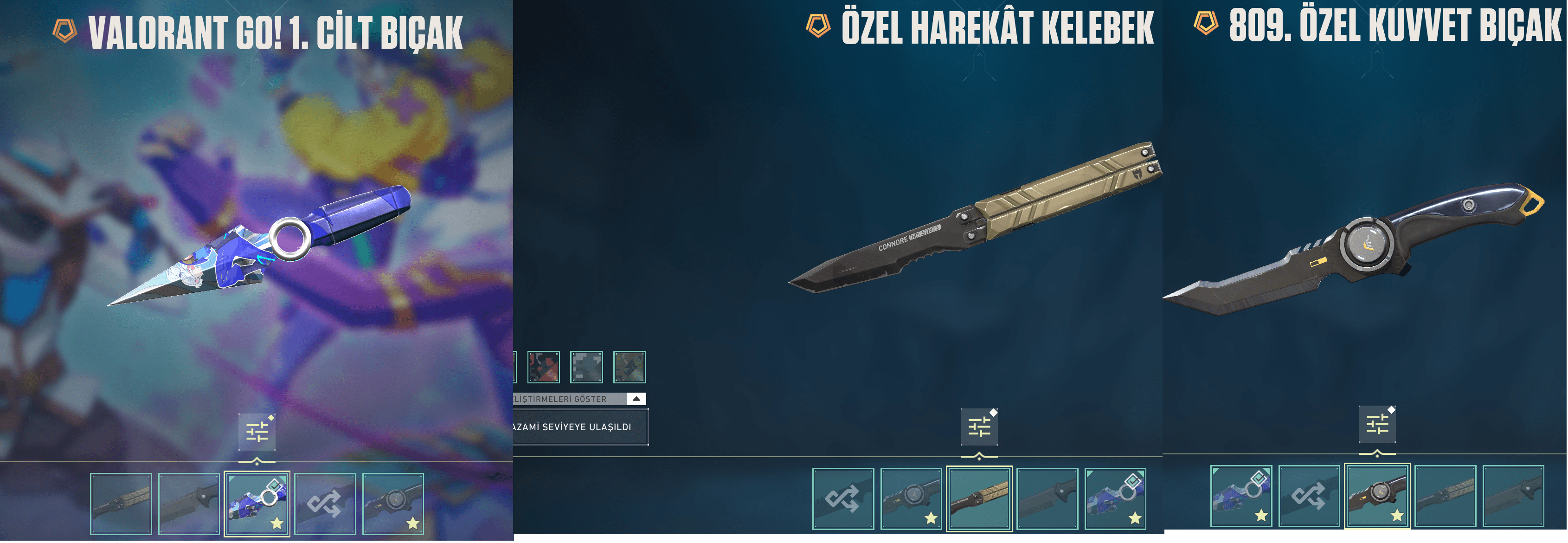 16 SKİNS 3 KNİFE VALORANT GO 1 BICAK ÖZEL HAREKAT KELEBEK MAİLLİ ...