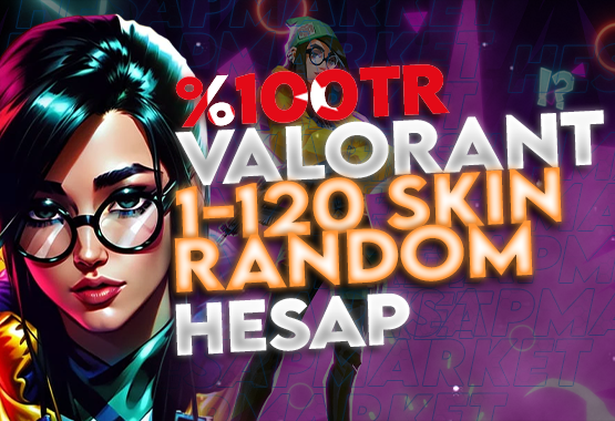 2 ADET VALORANT %100 TR 1-120 SKIN VİP RANDOM HESAP - Klasgame.com