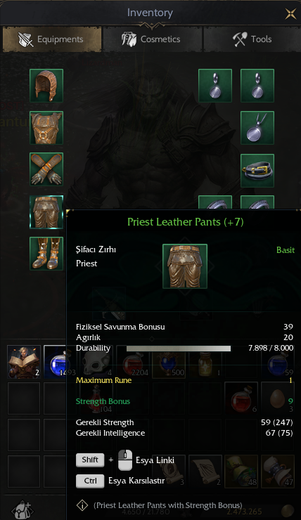 +7 Leather set +7 Cursed Blade Exp Pre 20 gün 69 LEVEL BP Priest ...