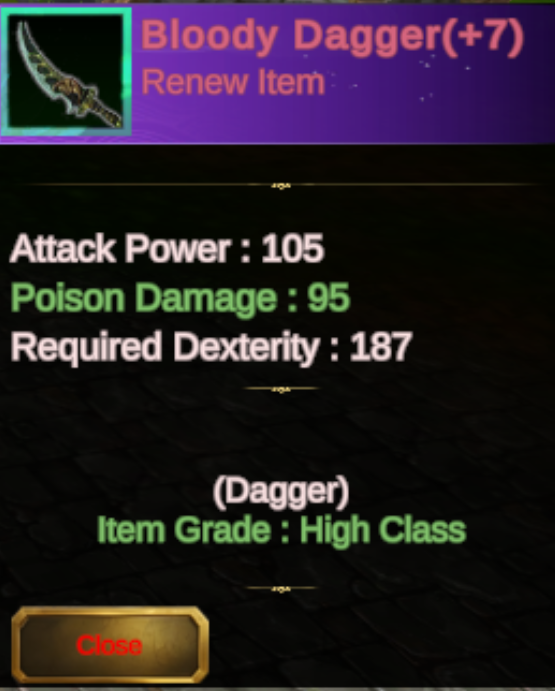 +7 Reb Bloody Dagger ( Reb +7 Md) - Klasgame.com