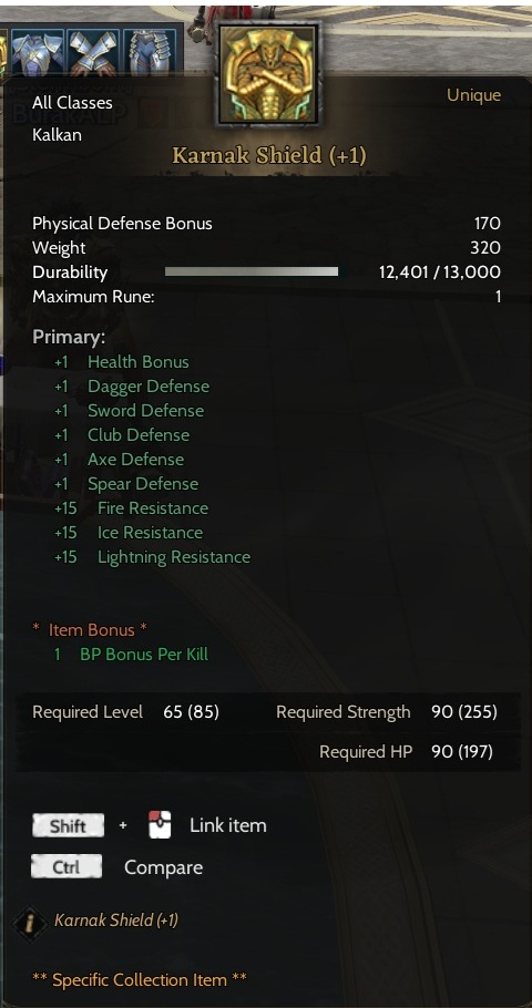 KARNAK SHIELD +1 - Klasgame.com