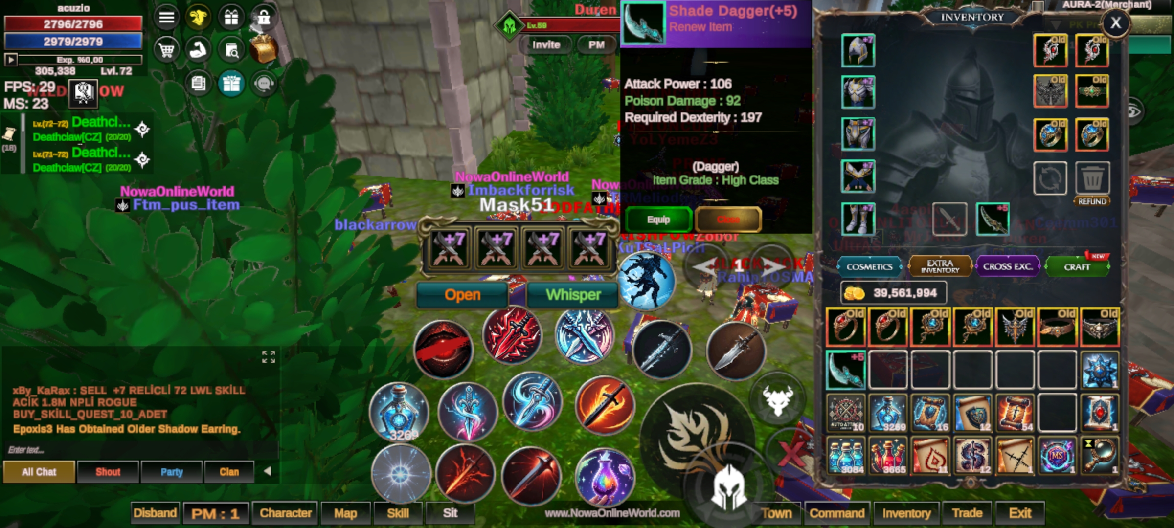 REB +5 SHADE DAGGER (SHARD) SELL.... SATİLİK.. - Klasgame.com
