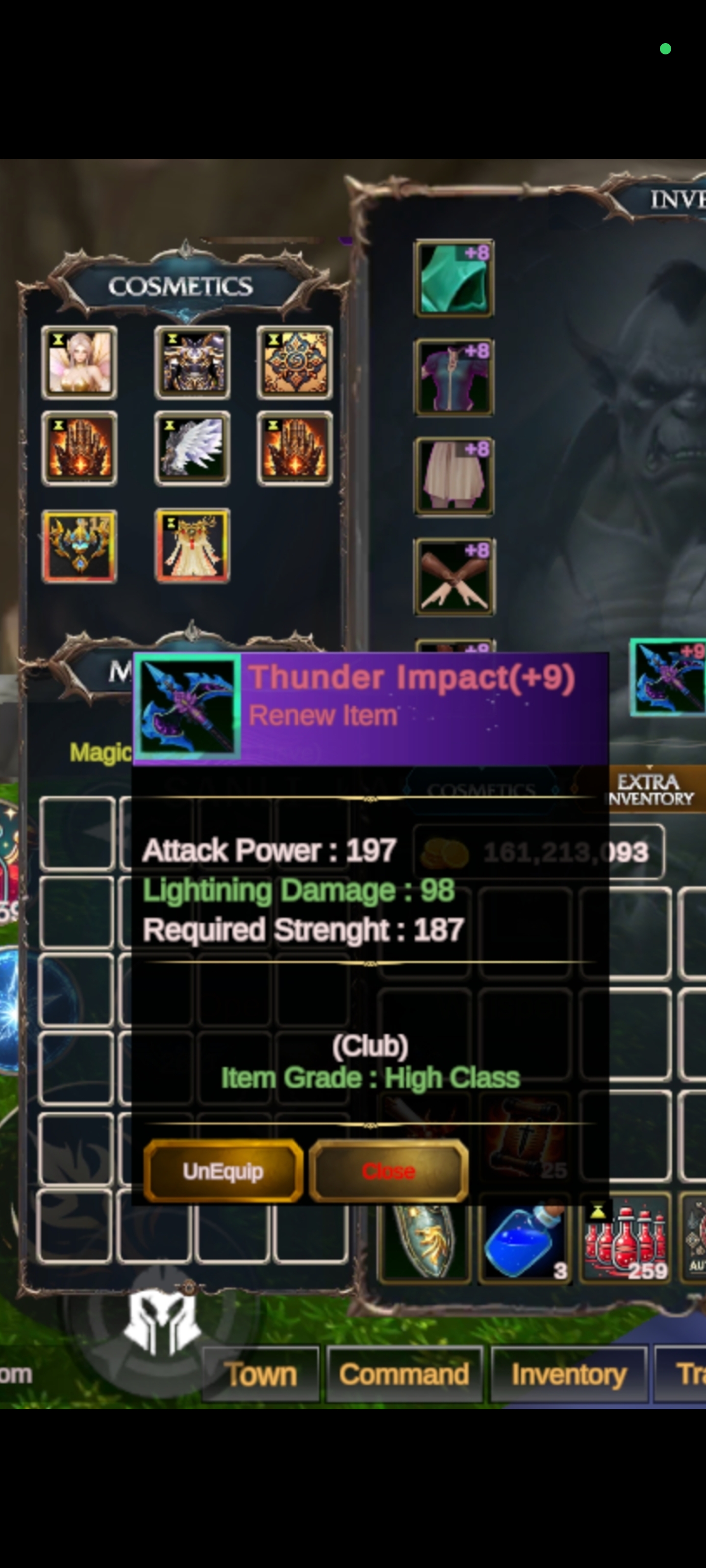 Reb +9 Thunder ımpact (iron ımpact) 197ap - Klasgame.com