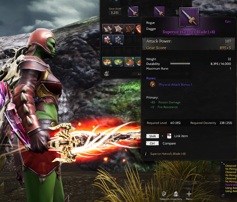 Superior Hatred's Blade +8 %1 psy rune - Klasgame.com
