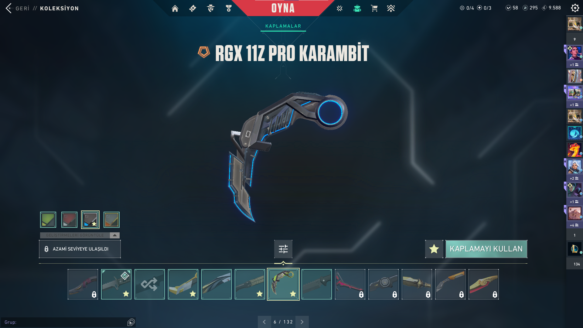 VALORANT YUCE RGX KARAMBIT,ASIL KARAMBIT,UZAYLI AVCISI,KELEBEK 2199TL ...