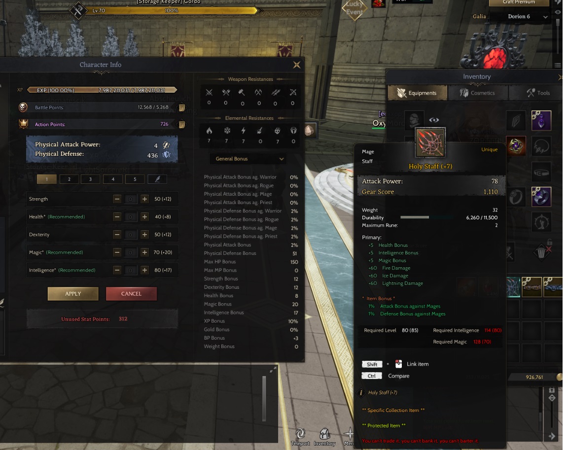 Lunaskar / Relic 20 / 7 Holy Staff / 85 % 100 Mage - Klasgame.com
