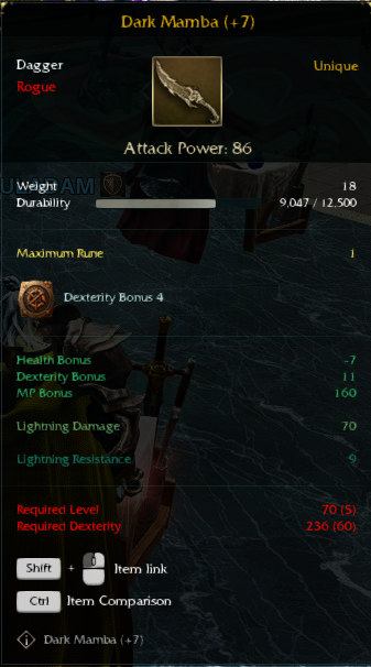 +7 DARK MAMBA (4 DEX RUNLU) TOTAL 15 DEX - Klasgame.com