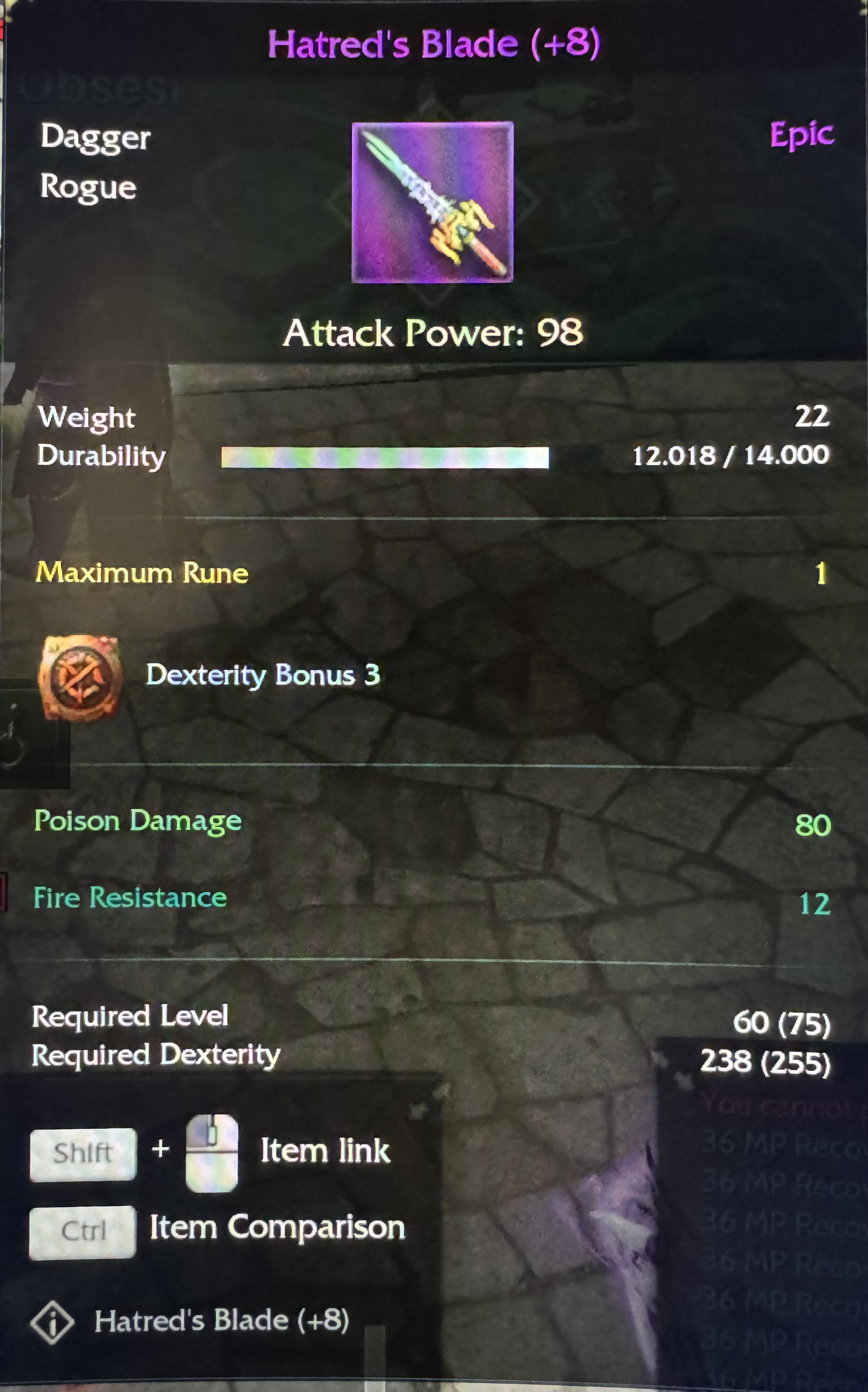 Satılık %8 Hatred Blade - Dex 3 Rune - Klasgame.com