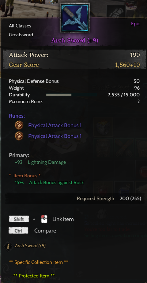 Arch Sword +9 (1-1 PSY RUN) MAX RUN - Klasgame.com