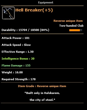 +5 Reb Hell Breaker Bufflı Elite İtem!! - Klasgame.com