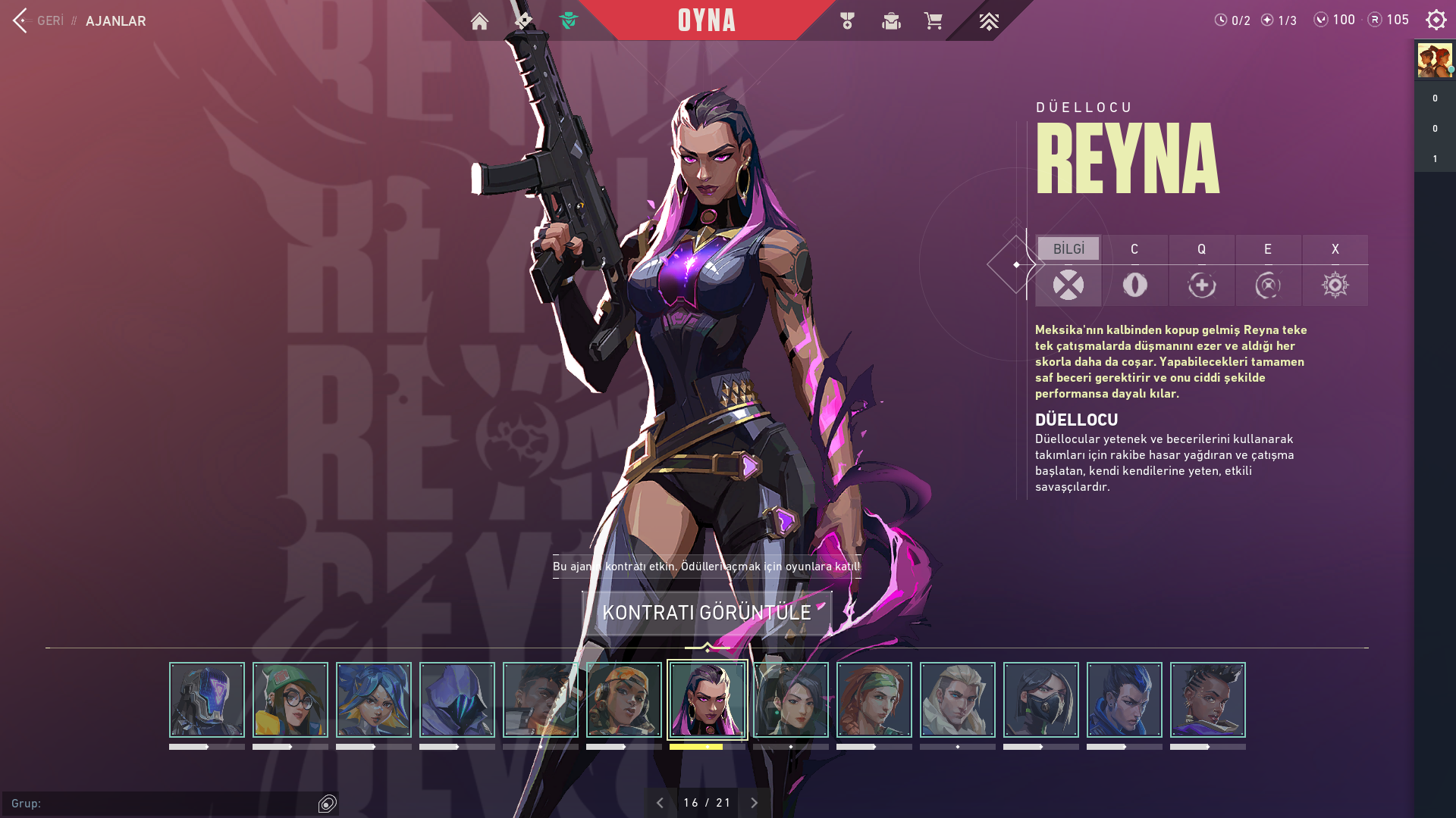 Bol skin ve bıçaklı vct lockin bıç ve champions phantom olan hesap ...