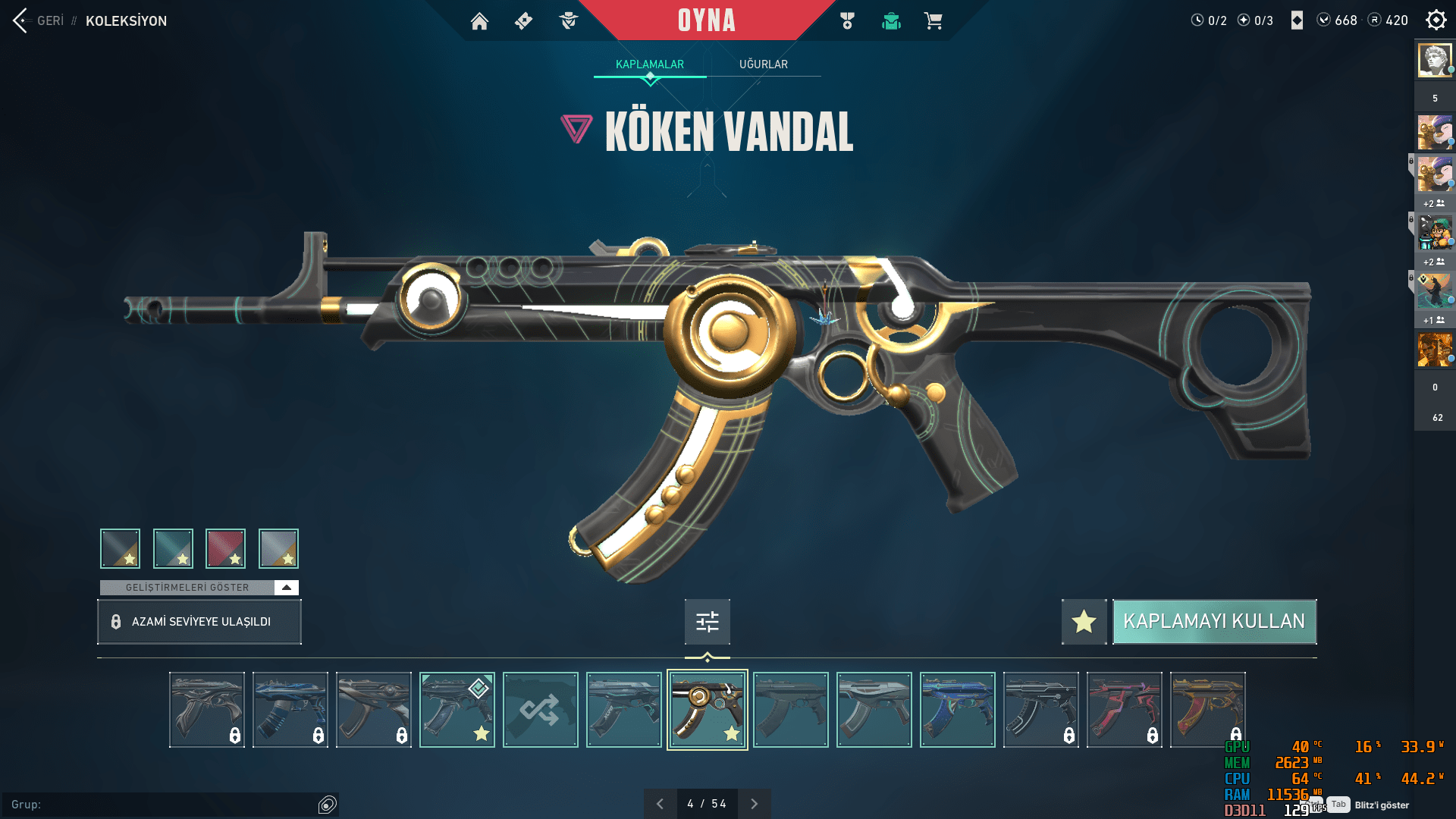 Valorant Hesap Yağmacı Vandal Koken Vandal Fatih Ghost - Klasgame.com