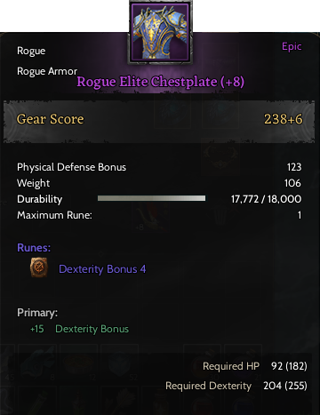 +8 Rogue Elite Set Ful Rün (Dex 4) - Klasgame.com