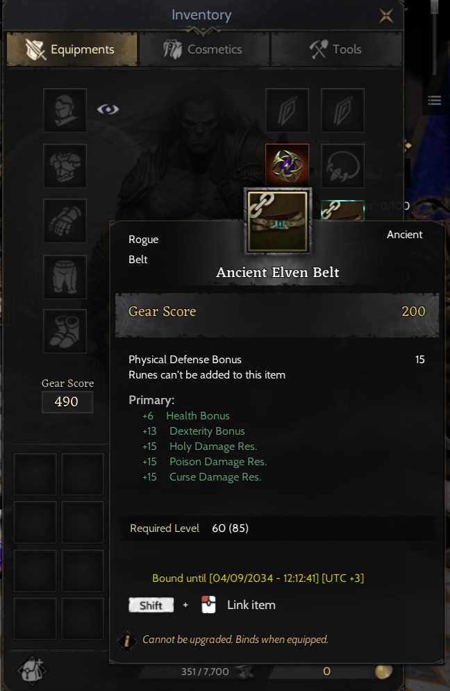 LUNASKAR ROGUE RELİC 13 ANCİENT ELVEN BELT - Klasgame.com