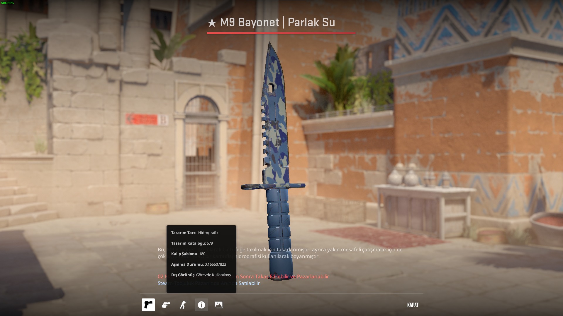 M9 BAYONET BRIGHT WATER (FIELD TESTED) - Klasgame.com
