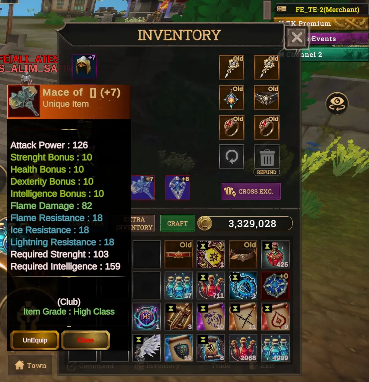 Satılık 83 lvl priest +8 quest kalkan +7 mace serverda nadir hesap ...