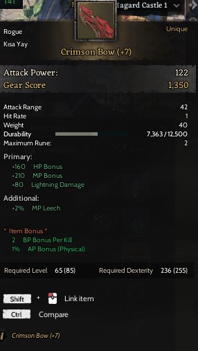 +7 Crimson Bow - Klasgame.com