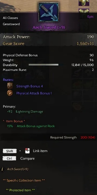 Arch Sword +9 ( 1 PSY 4 STR MAX ) - Klasgame.com