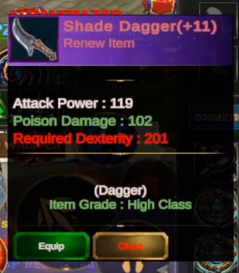 REB11 SHADE DAGGER (SHARD) - Klasgame.com
