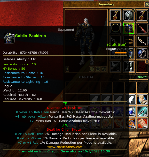 ROGUE ELİTE ARMOR SET SERVERDA NADİR - Klasgame.com
