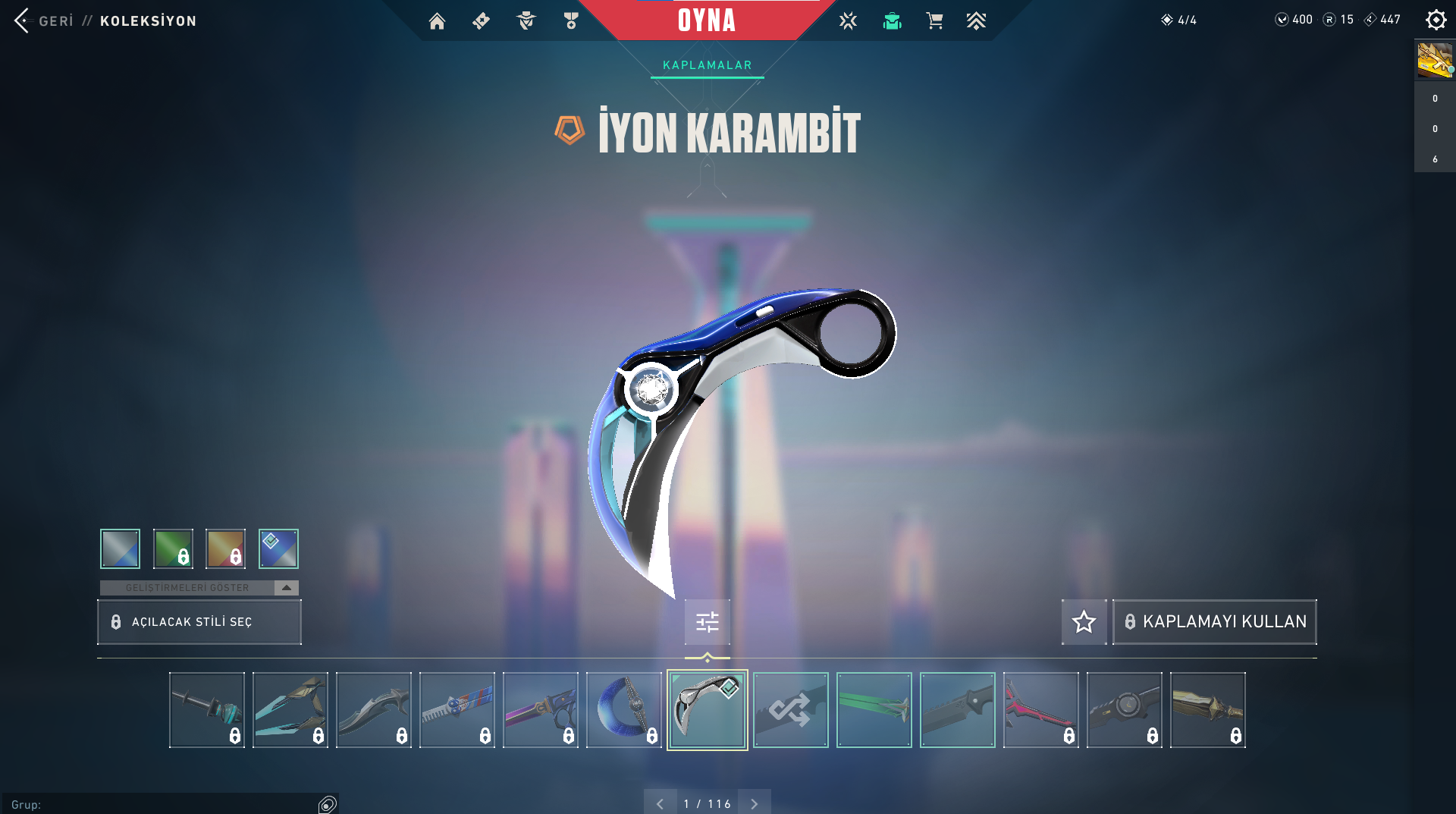 İYON KARAMBİT ZAMANIN ÖTESİ VANDAL YAĞMACI GHOST - Klasgame.com