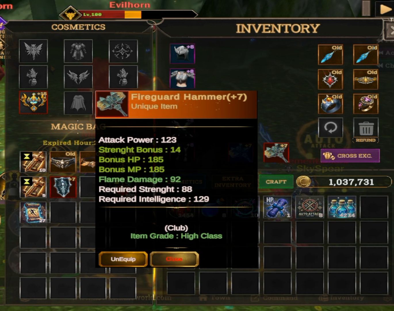Priest PK ready relic +15 fireguard +7 mace +7 and more all included ...