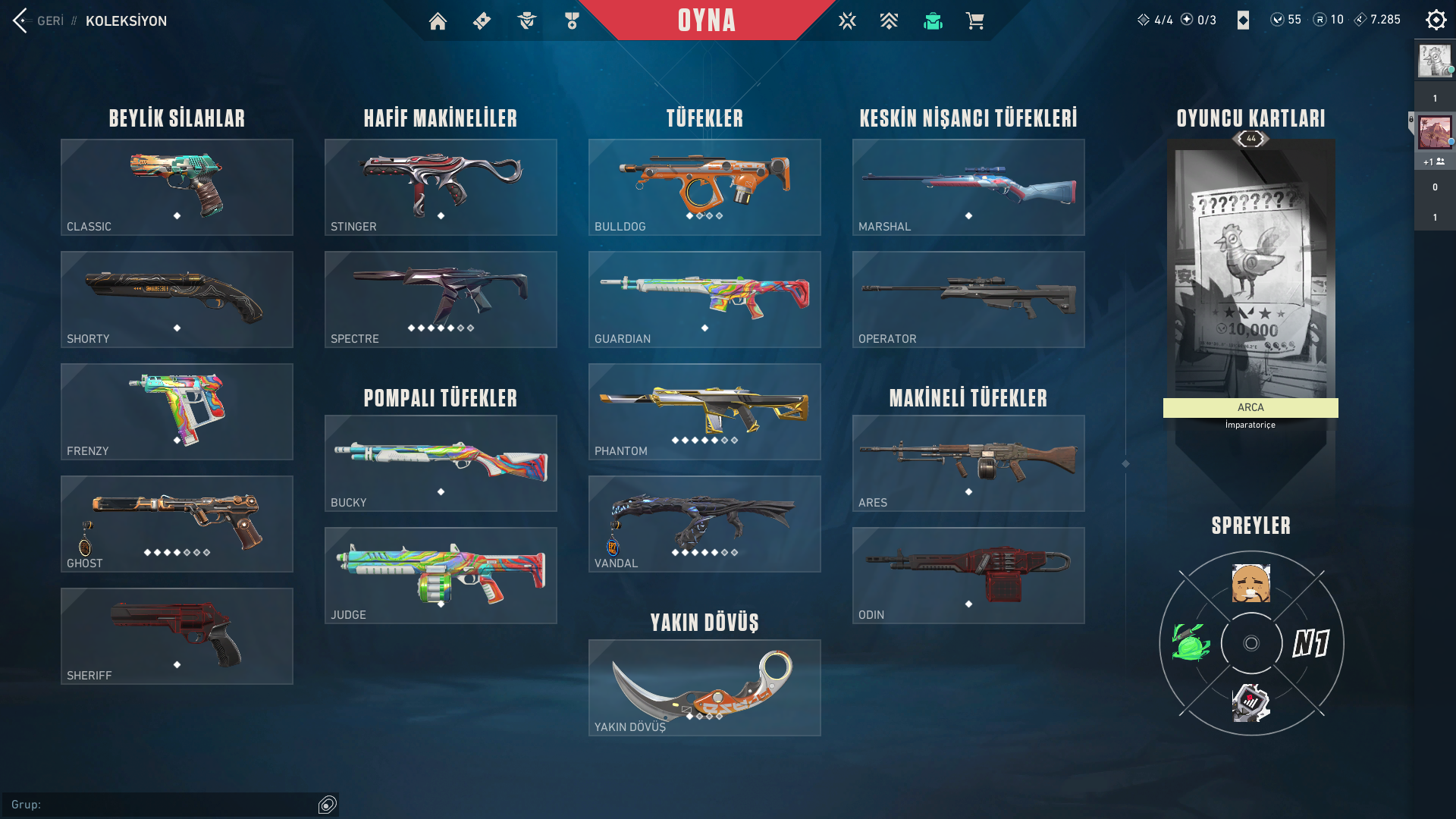 Valorant op dışında full dolu mükemmel ucuz hesap - Klasgame.com