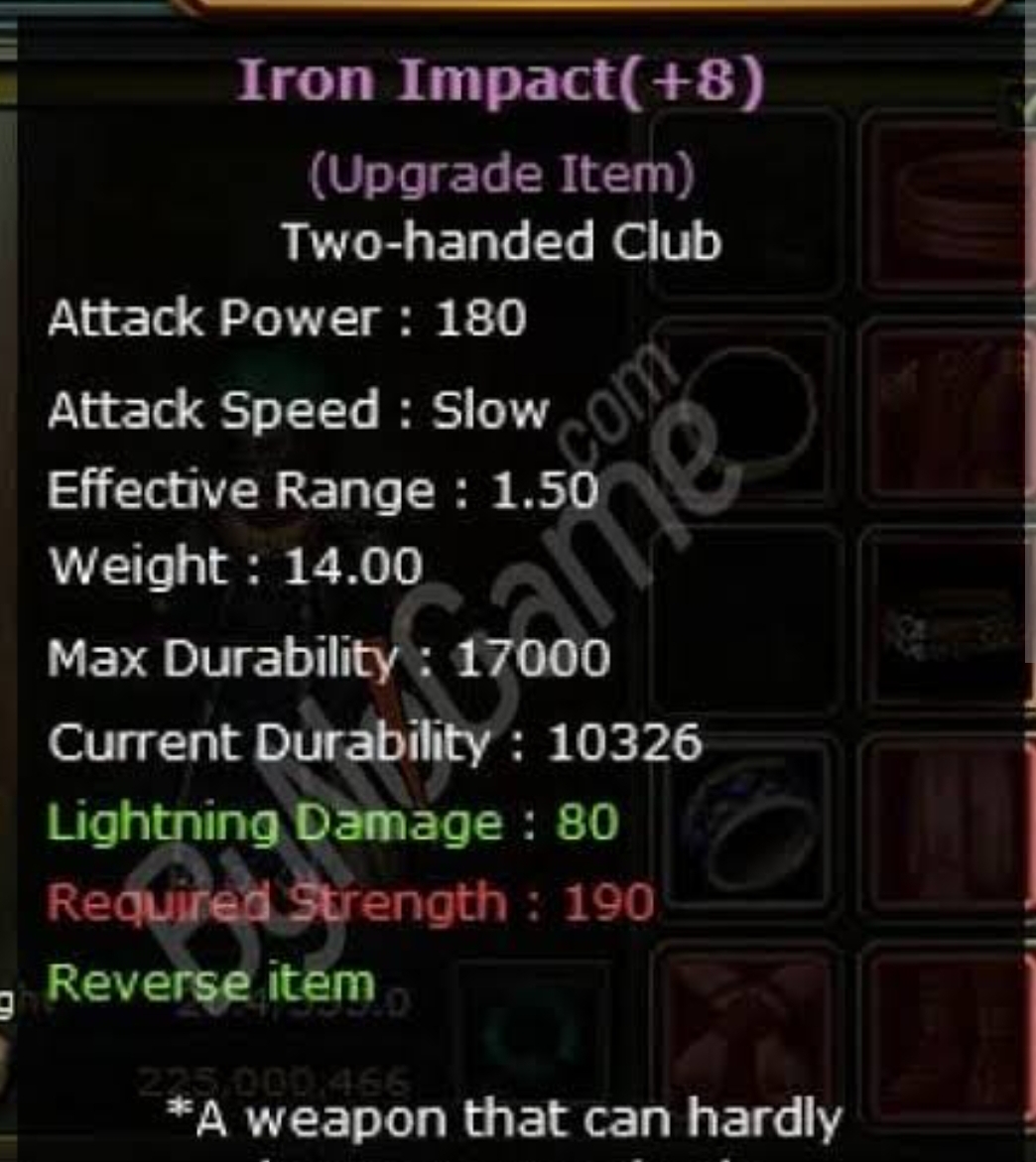 SELLİNG +8 İRON İMPACT no rebirt - Klasgame.com