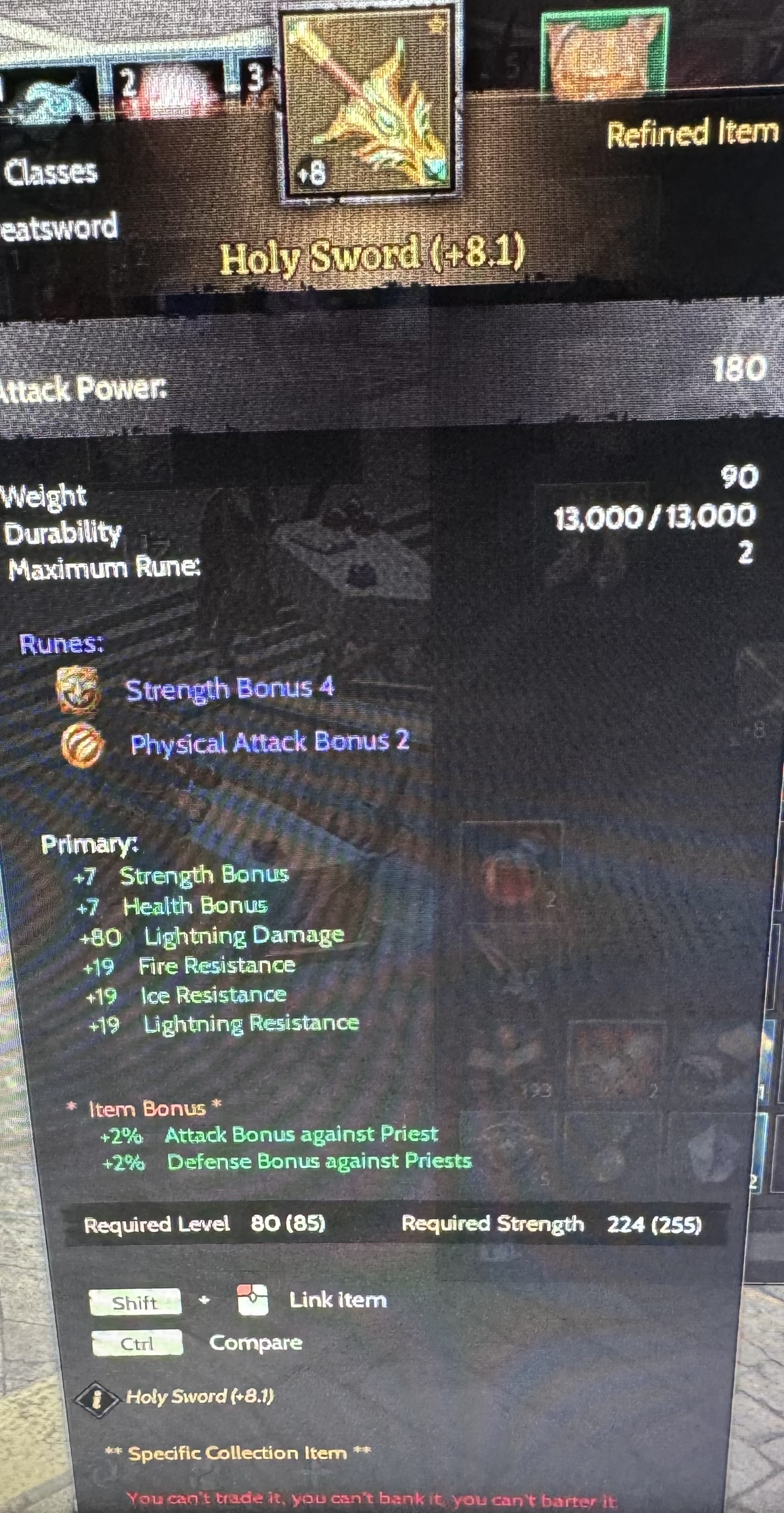 +8.1 HOLY SWORD - STR 4 / PSY 2 RUNLU !! GALIA - Klasgame.com