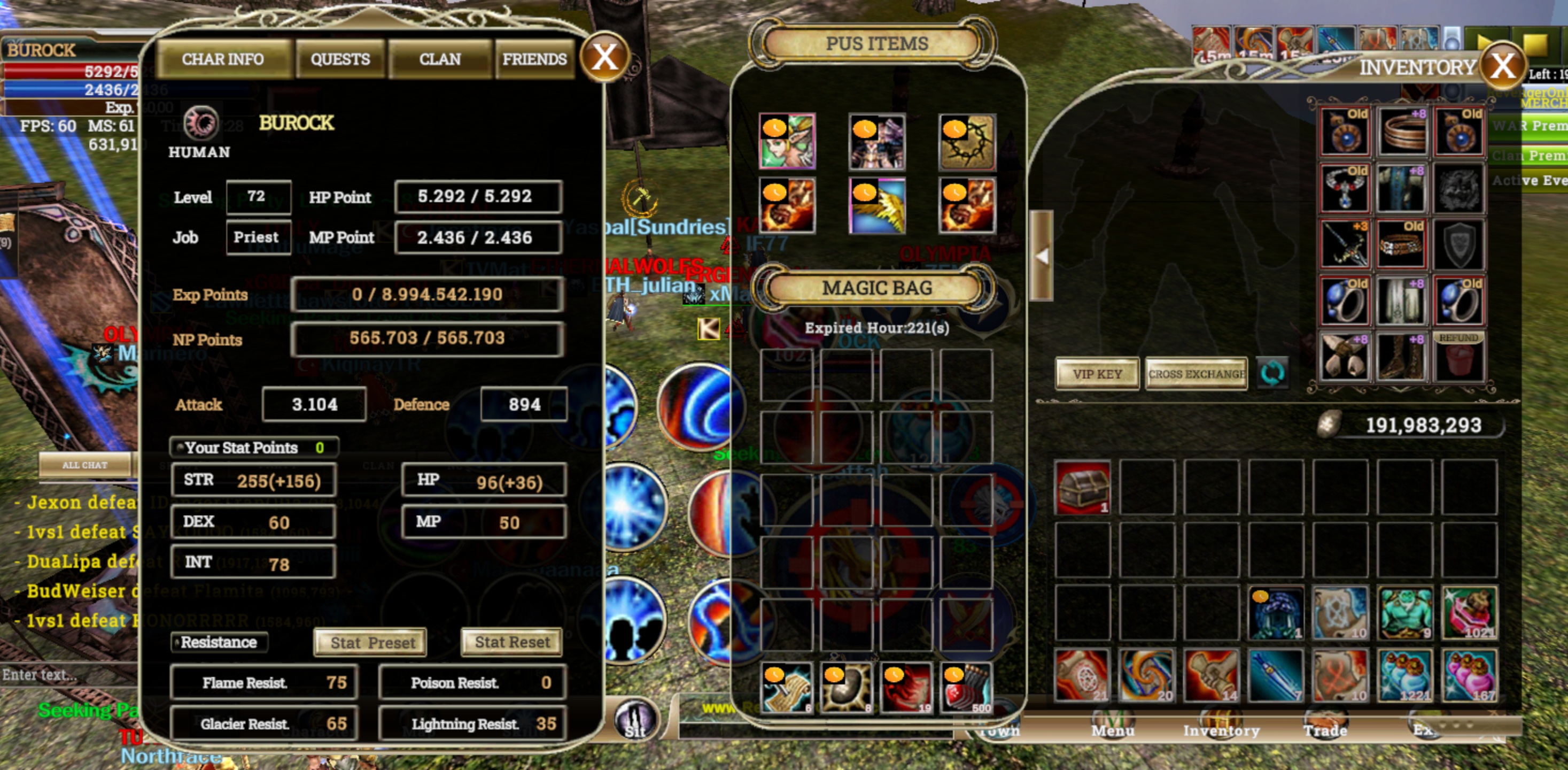 ACİL SATILIK !! REB +3 Quest MS / 72 lv / Helis açık / PK HAZIR / ELİT ...