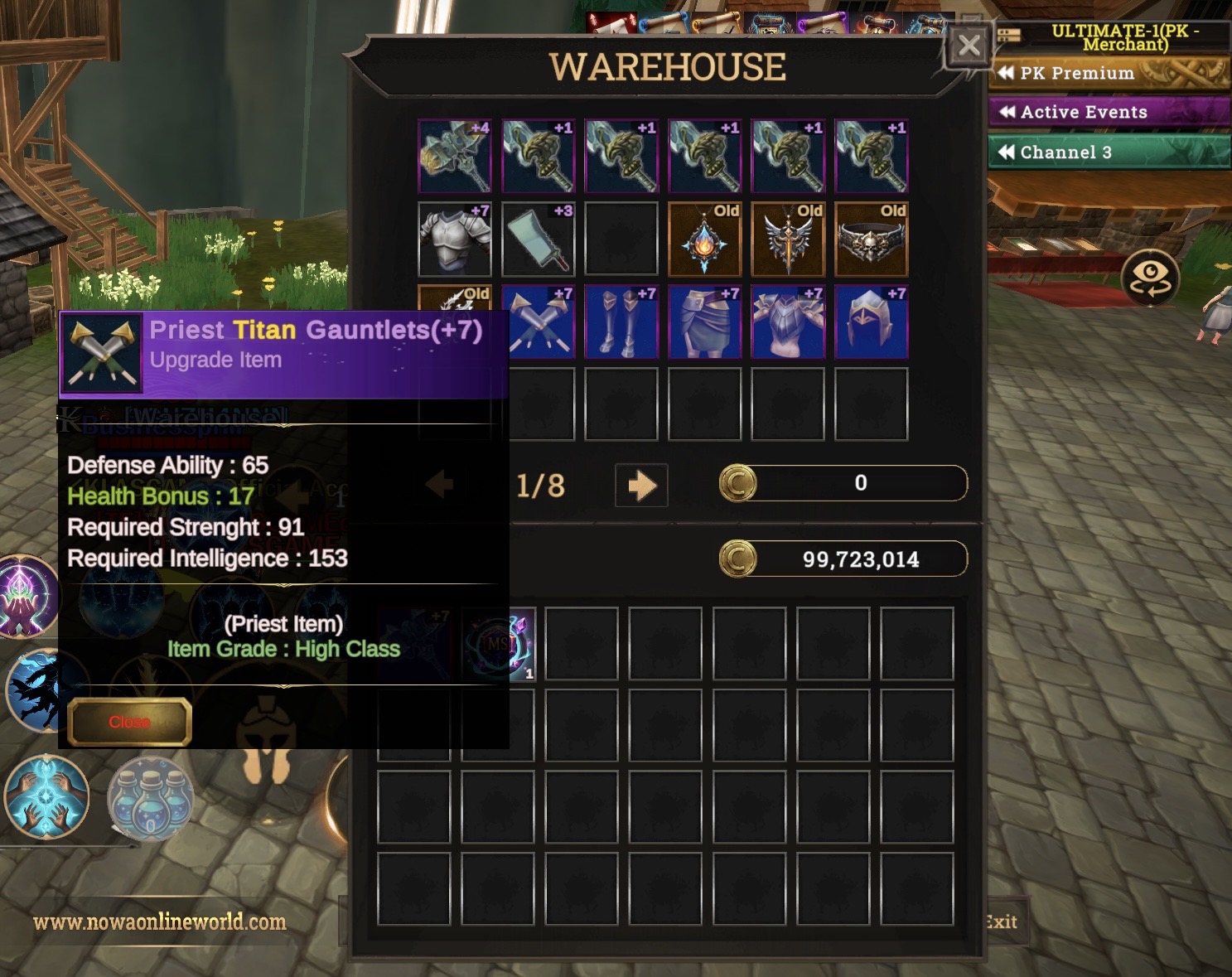Dual +7 Mace ve +6 quest kalkanlı priest 2 skill açık - Klasgame.com