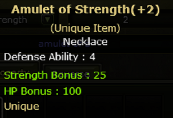 +2 AMULET OF STRENGTH - Klasgame.com