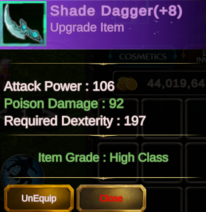 +8 SHARD +8 SHADE DAGGER DUAL ⏰HEMEN TESLİMAT⚡️ - Klasgame.com