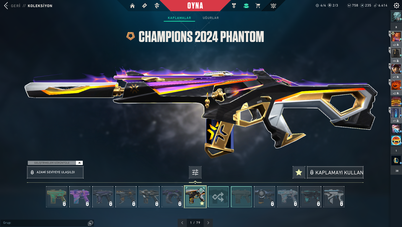 VALORANT SAĞLAM BAŞLANGIÇ HESAP -KAOS VANDAL-CHAMPİONS 2024 PHANTOM ...
