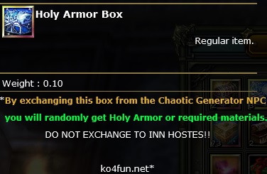 200 ADET HOLY ARMOR BOX - Klasgame.com