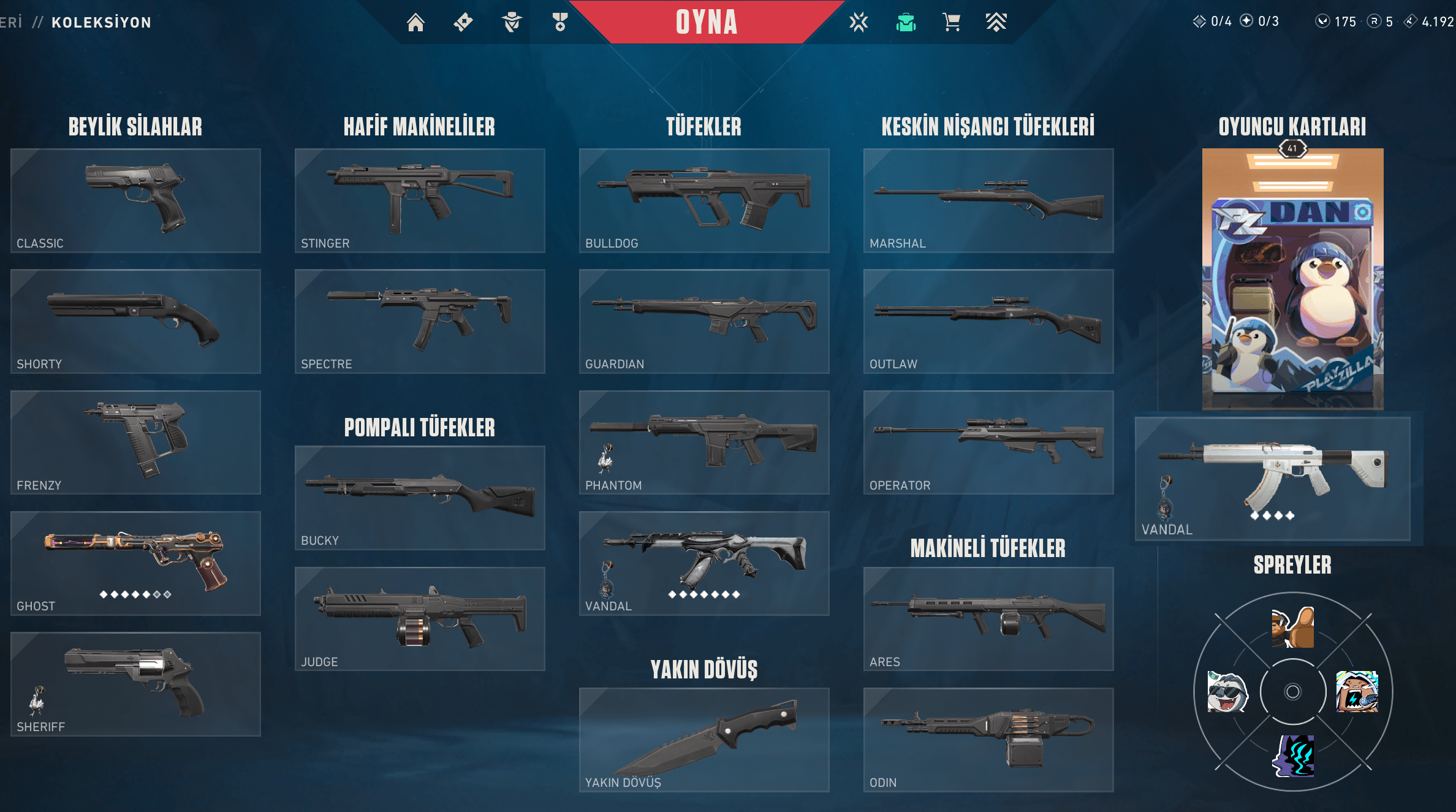 3 SKİNS YAĞMACI VANDAL NEPTUM VANDAL SİHİRPUNK GHOST MAİLLİ MAİNLİK ...