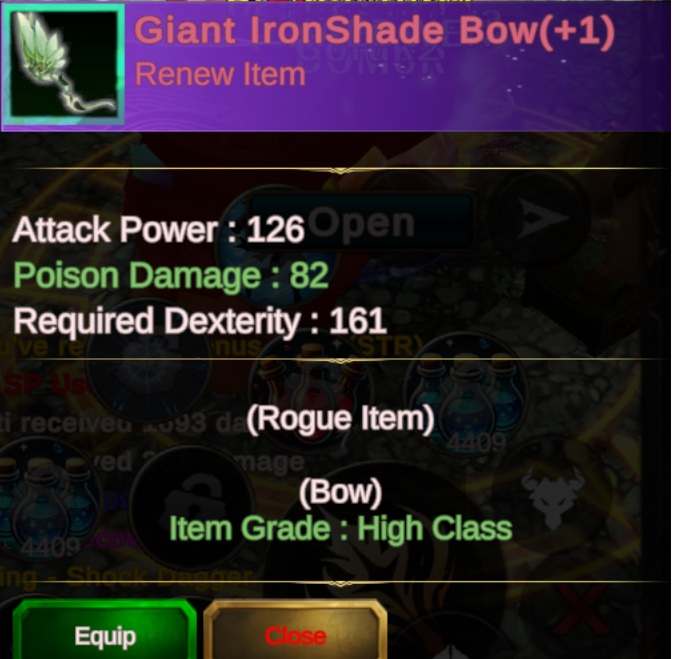 +7 Giant IronShade Bow (Exp Iron Bow) Rebirt +1 Halde ANINDA TESLİMAT ...