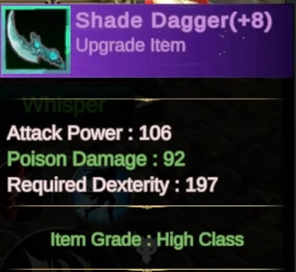 +8 Shard (+8 Shade Dagger) - Klasgame.com