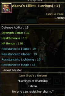 Dual +2 Akara's Lillime Earnings - Klasgame.com