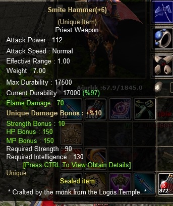 DUAL +6 SMITE HAMMER - Klasgame.com