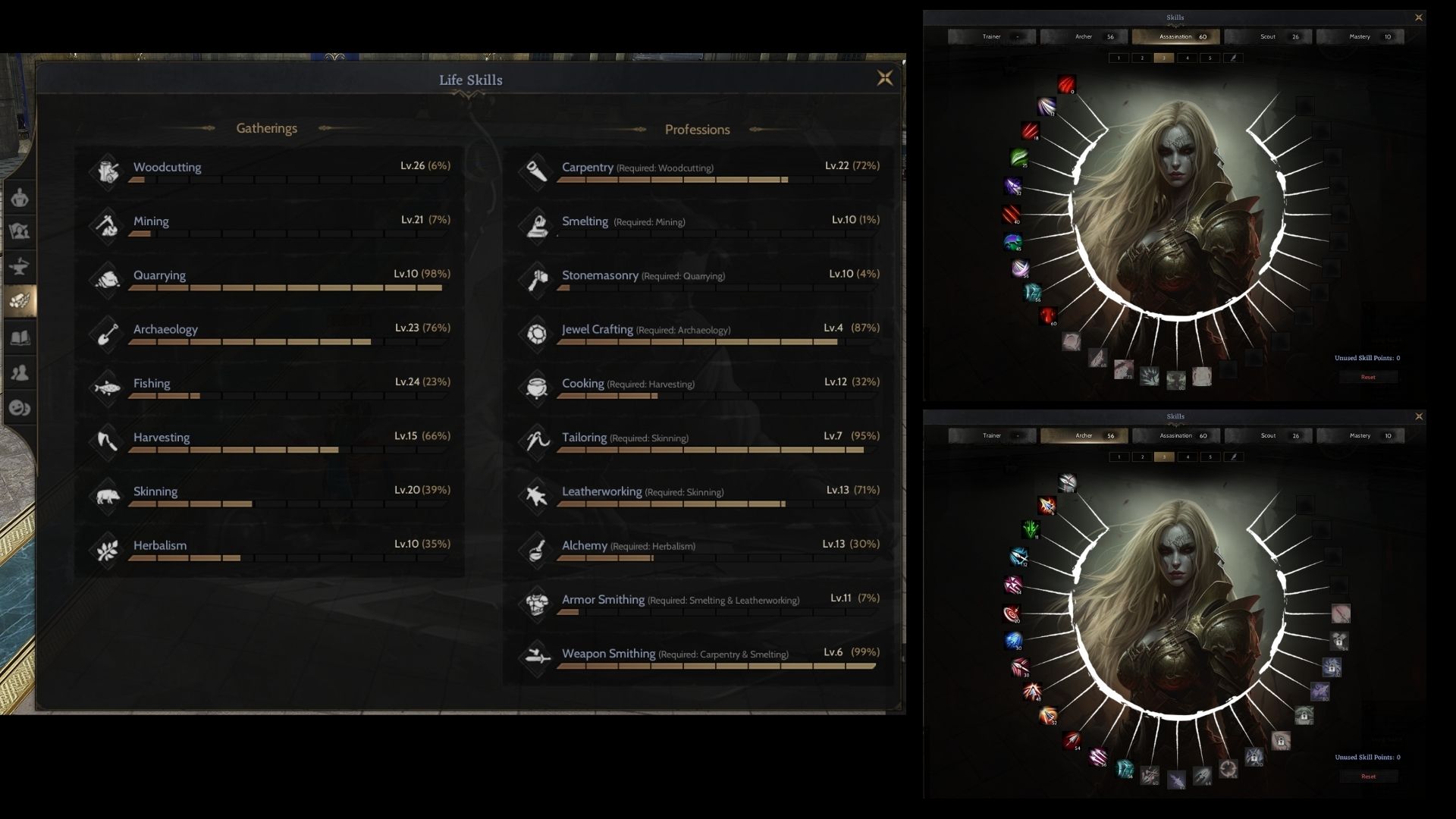 Lunaskar Rogue 85 lvl 20 + Toplama / 10 + Meslek Asas full skill / Okcu ...