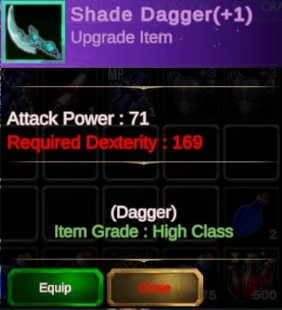 AURA SHADE DAGGER +1 (SHARD) - Klasgame.com